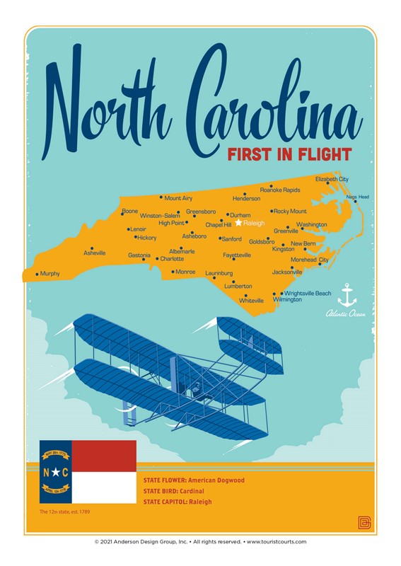 Nc Map Postcards
